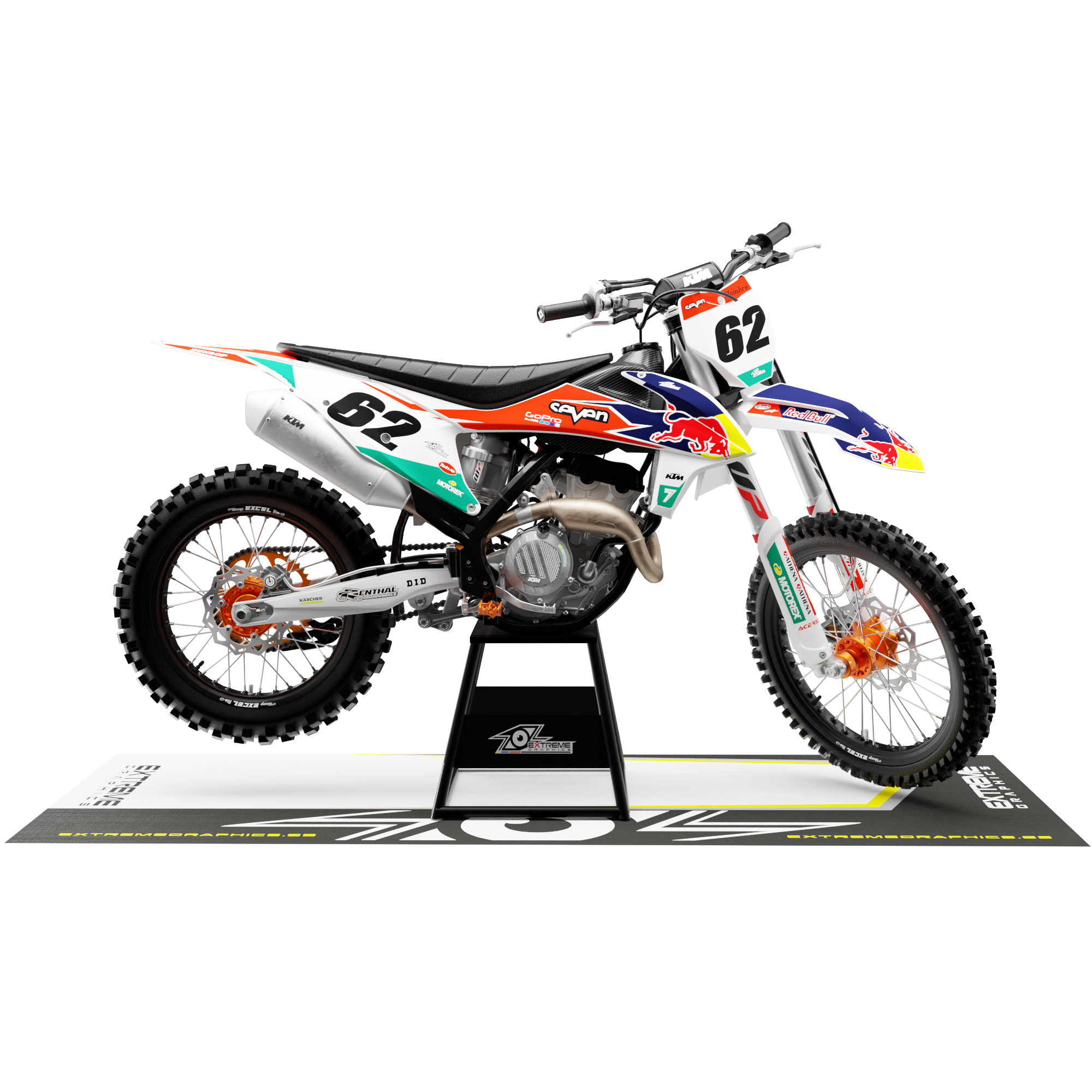 Adhesivos Moto KTM Redbull X Seven Blanco – extremegraphics.es