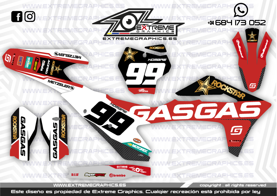 Adhesivos Moto Gas Gas Rockstar – extremegraphics.es