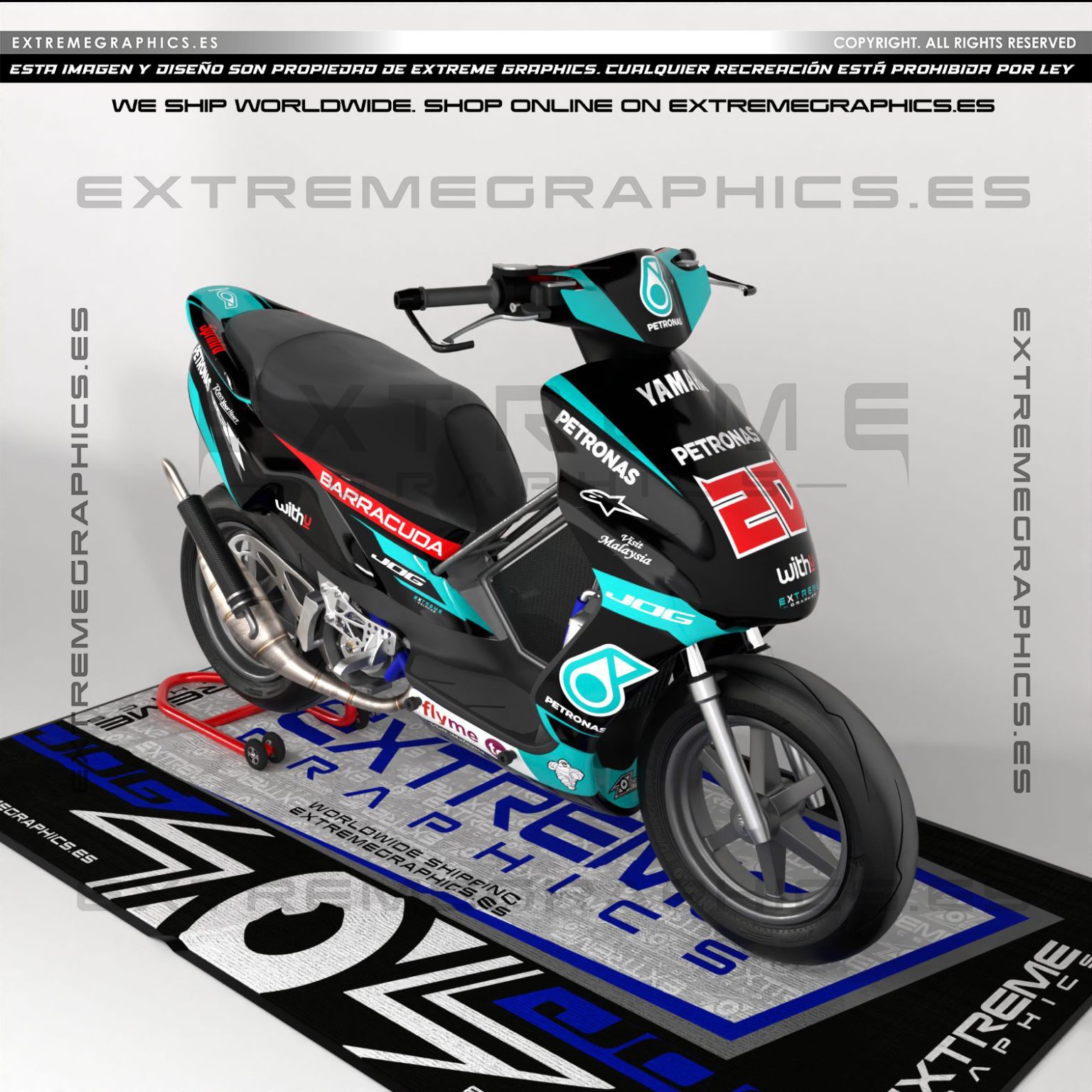 Kit Adhesivos Yamaha Jog RR Circuito Petronas – extremegraphics.es